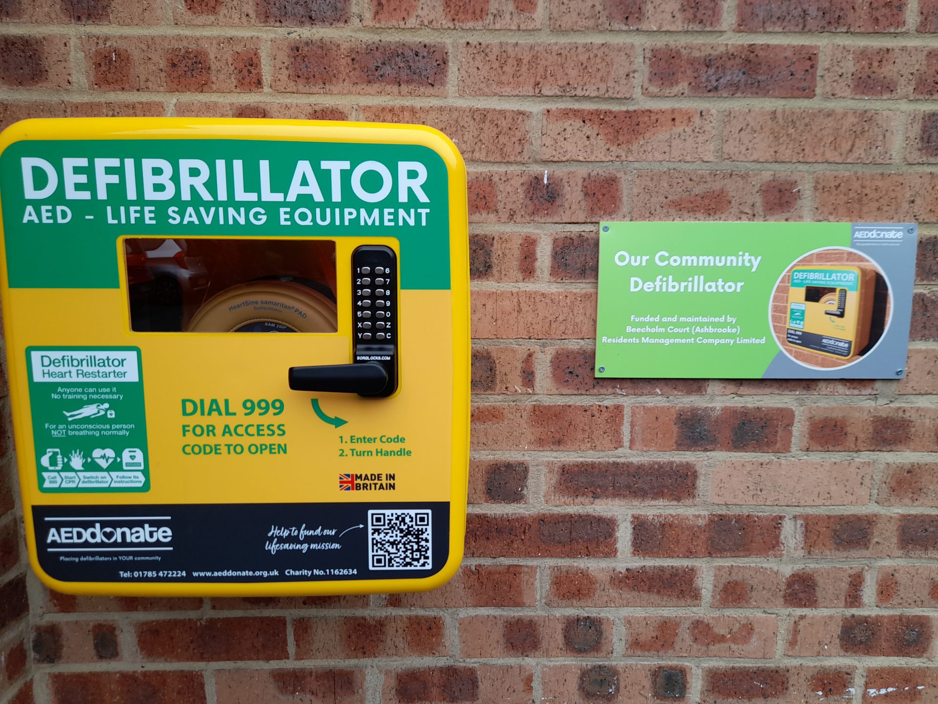 Life-saving defibrillator installed at Beecholm Court | Kingston